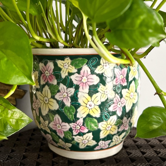 Vintage | Accents | Vintage Hand Painted Planter Pot New England ...